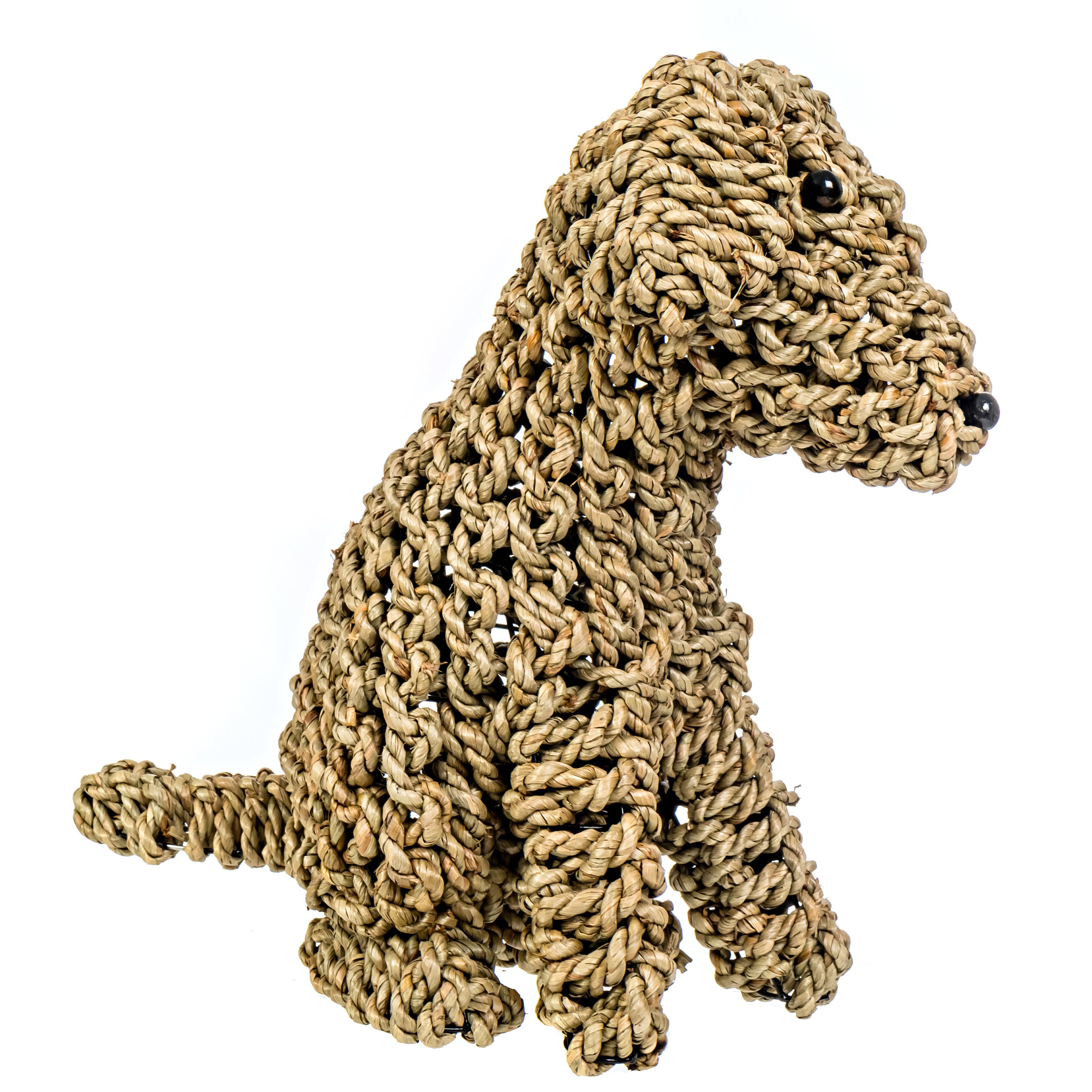Small Dog Sculpture, Artsy Sitting Puppy Ornament, Cute Animal Figurine ...