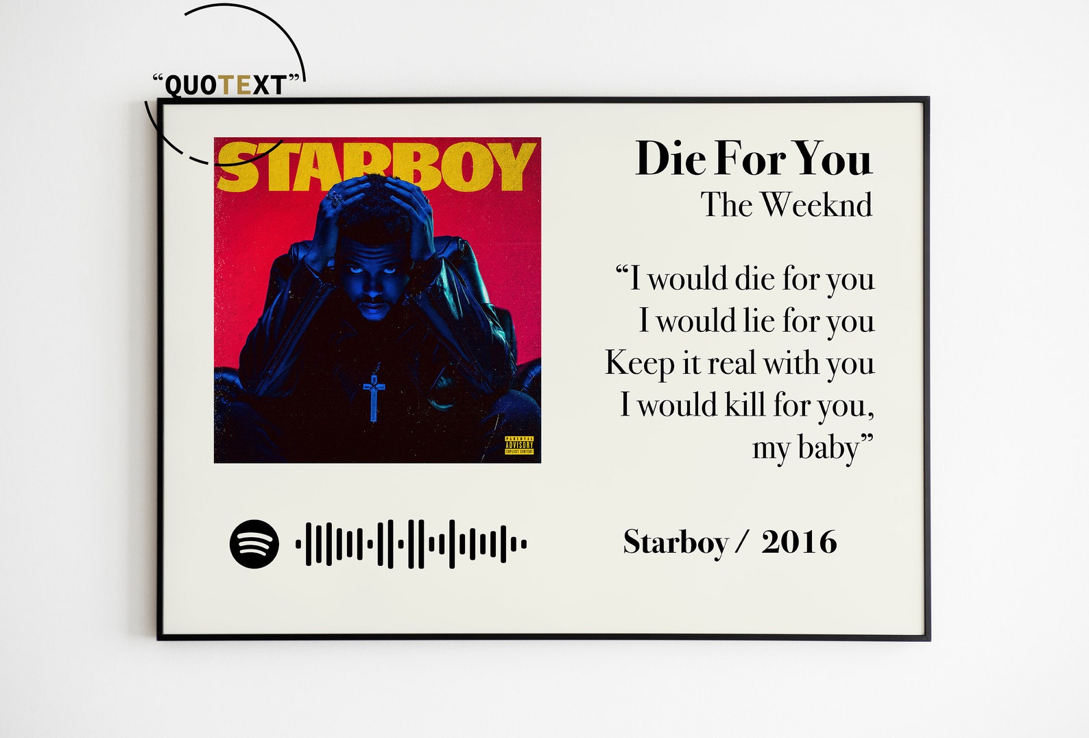 The Weeknd Poster Die for You Album Cover Poster Music - Etsy