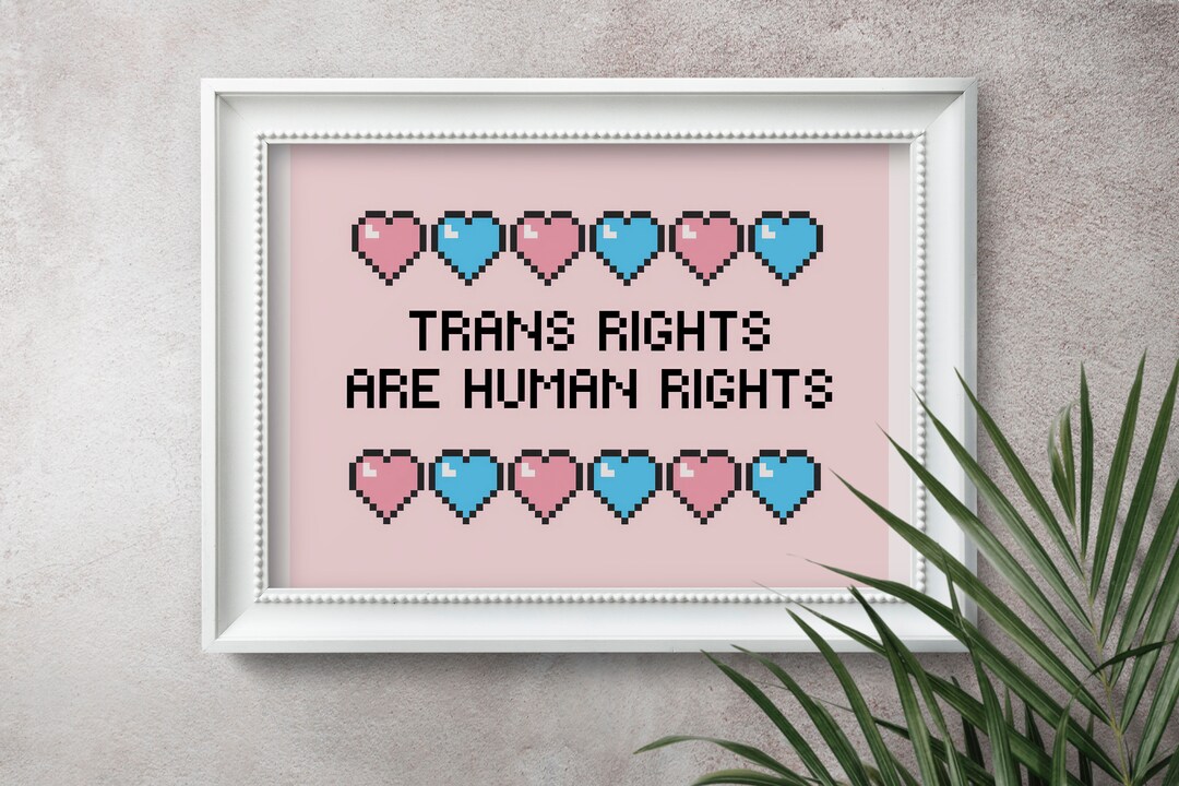 Trans Rights Poster LGBTQ Gift Pride Wall Art LGBTQ Queer Wall Art ...