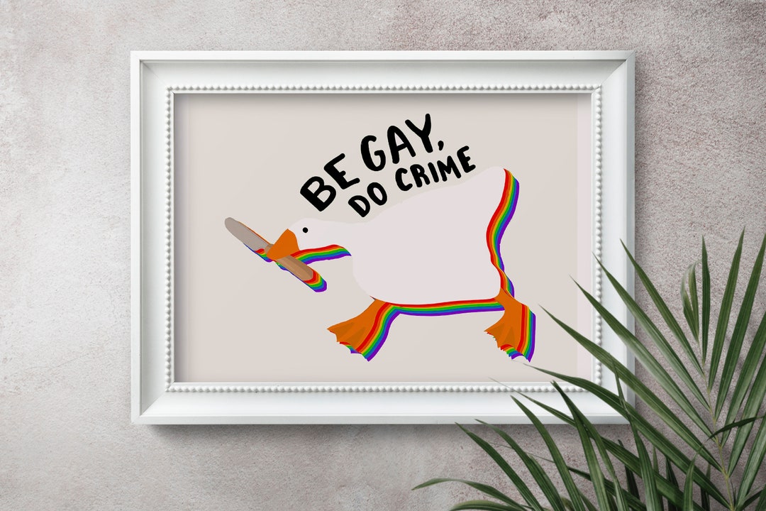 Goose Print LGBTQ Gift Pride Wall Art LGBTQ Queer Wall Art Pride Art ...