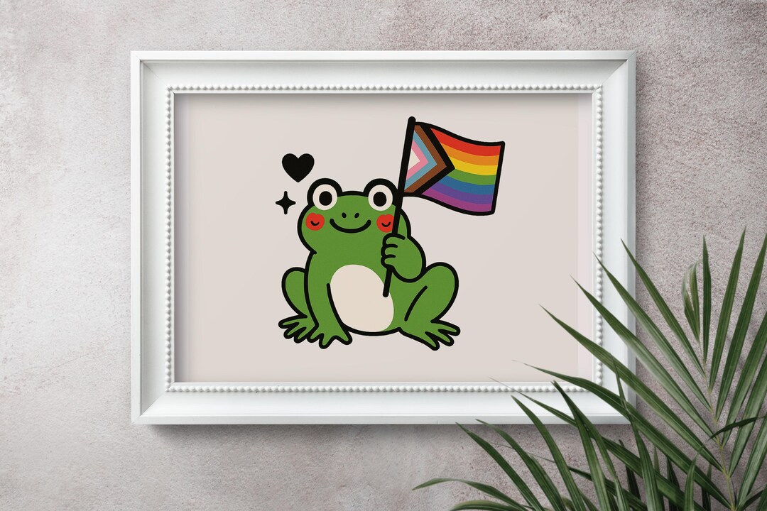 Pride Frog Poster | LGBTQ Gift | Pride Wall Art | LGBTQ+ | Queer Wall ...