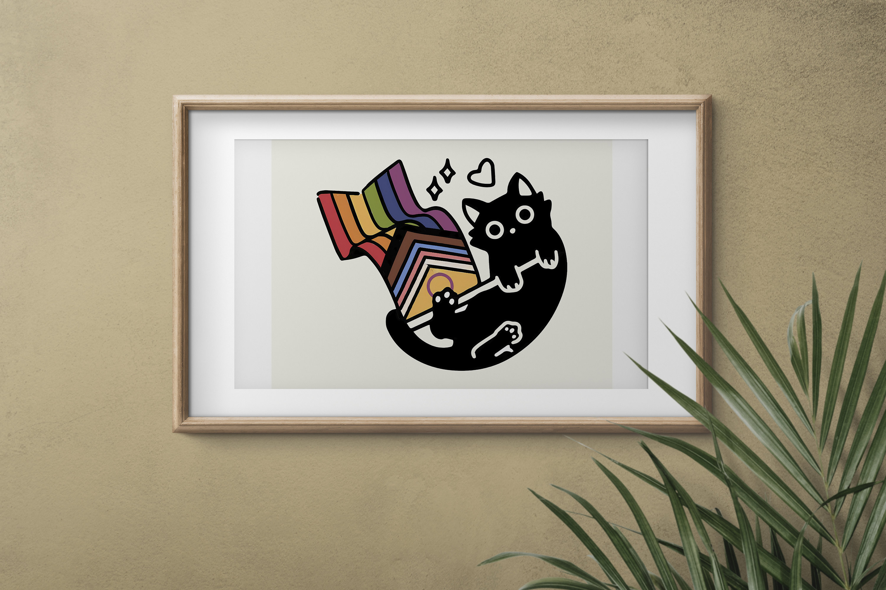 Pride Cat Poster | LGBTQ Gift | Pride Wall Art | LGBTQ+ | Queer Wall ...
