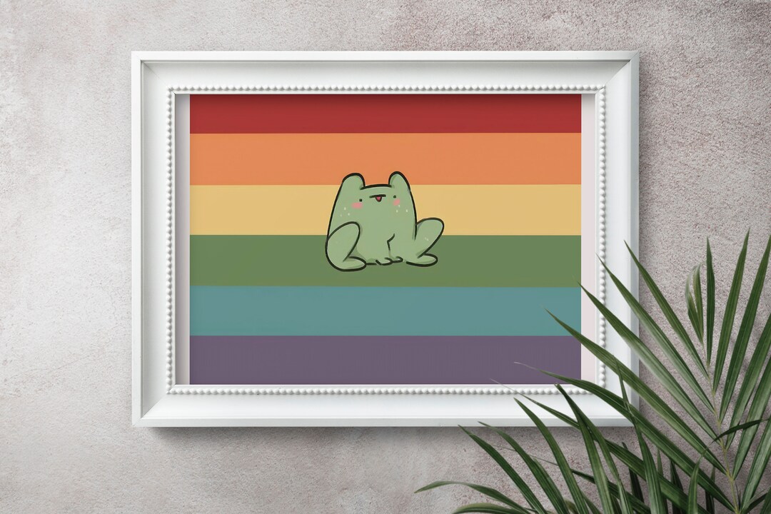 Frog Print LGBTQ Gift Pride Wall Art LGBTQ Queer Wall Art Pride Art ...
