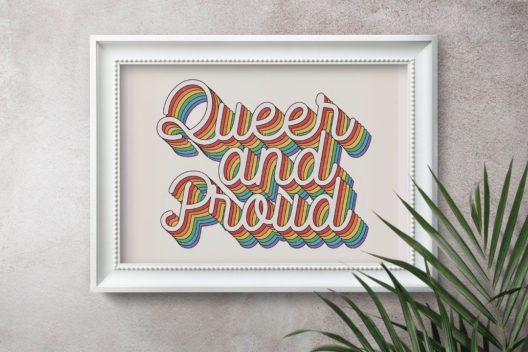 Queer and Proud Poster | LGBTQ+ Gift | Pride Wall Art | LGBTQ+ | Queer ...