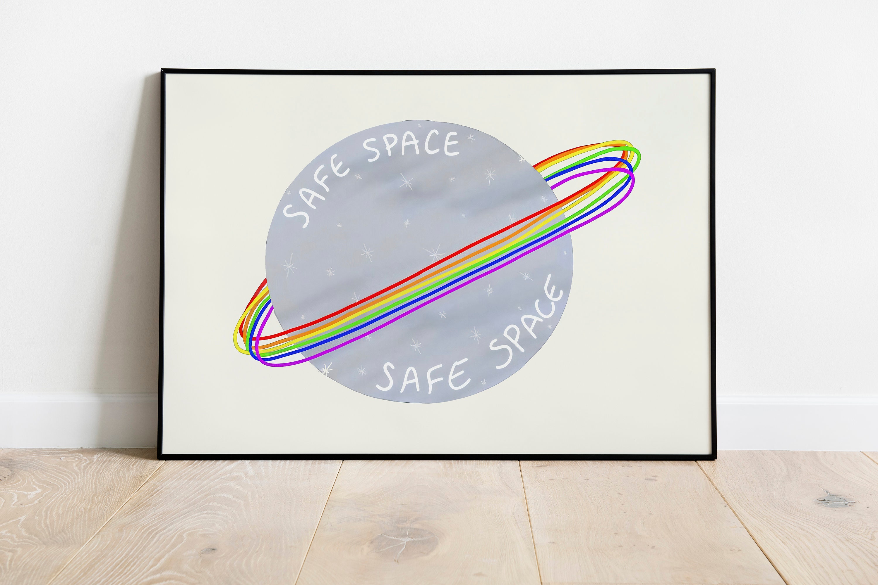 Safe Space Poster | LGBTQ+ Gift | Pride Wall Art | LGBTQ+ | Queer Wall ...