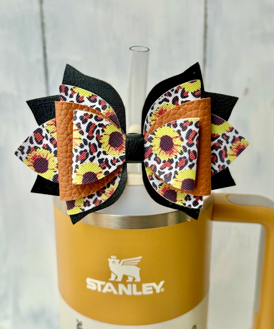 Deluxe Sunflowers Straw Topper - Etsy