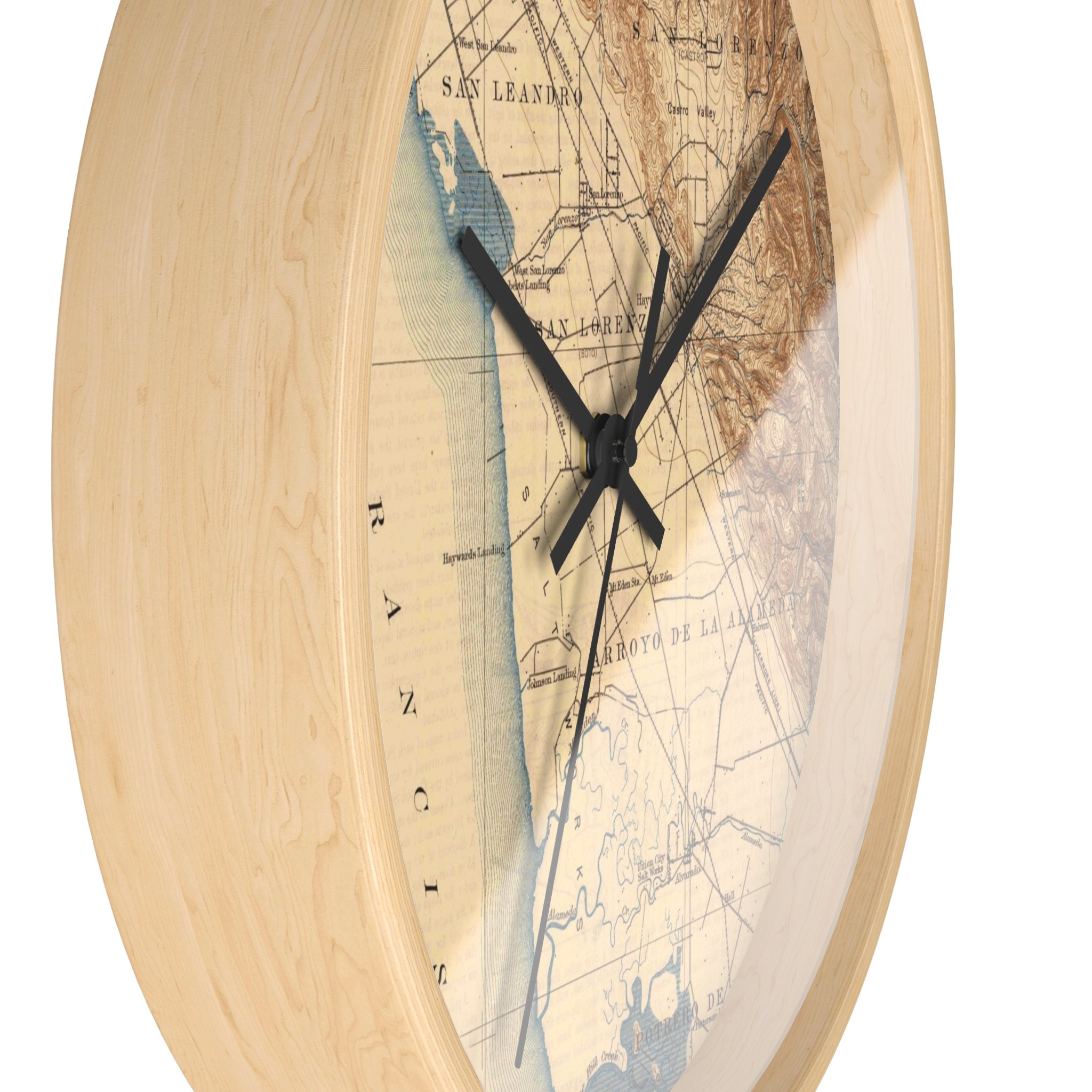 Beach House Clock Gift San Lorenzo Map Clock Antique San Francisco Bay ...