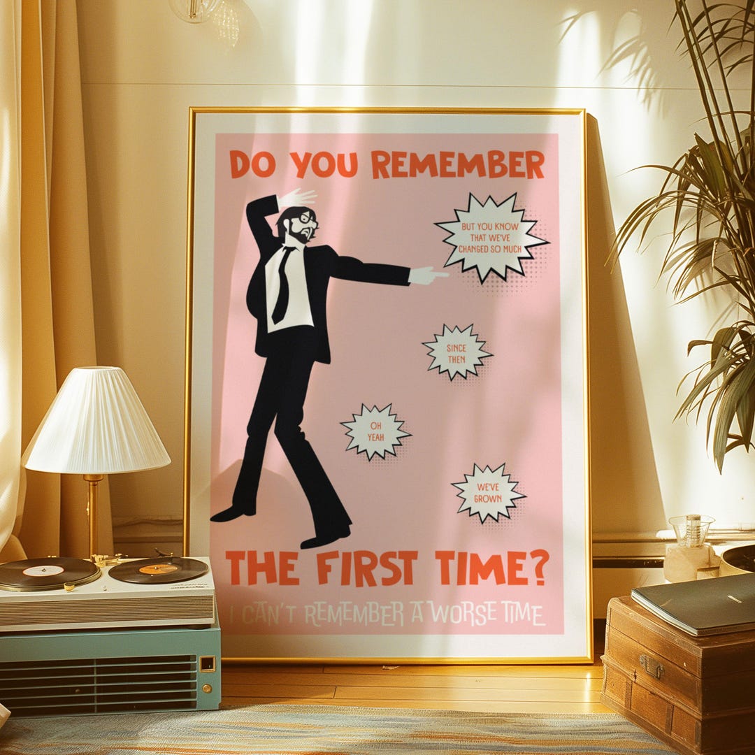 Do You Remember the First Time Poster Song Lyric Art Indie Band Art - Etsy