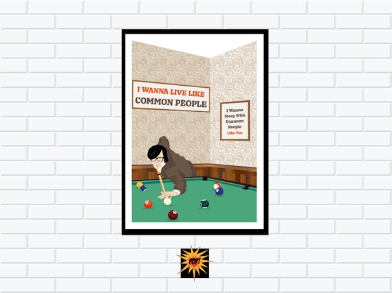Common People Poster Indie Band Print Song Lyric Art - Etsy