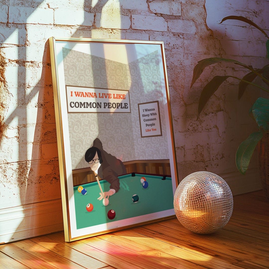 Common People Poster - Indie Band Print - Song Lyric Art - Etsy