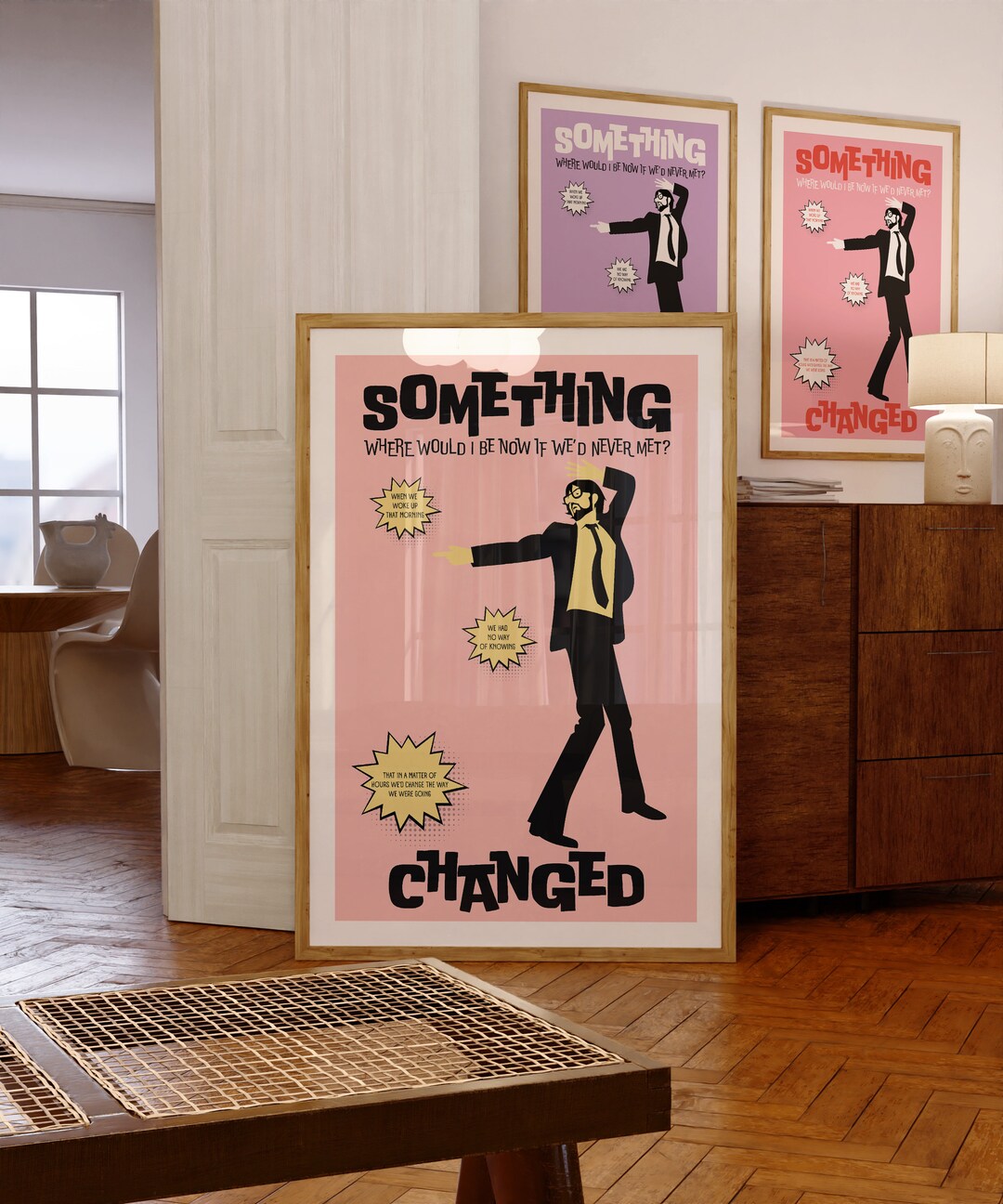 Something Changed Poster Song Lyric Art Indie Band Art - Etsy