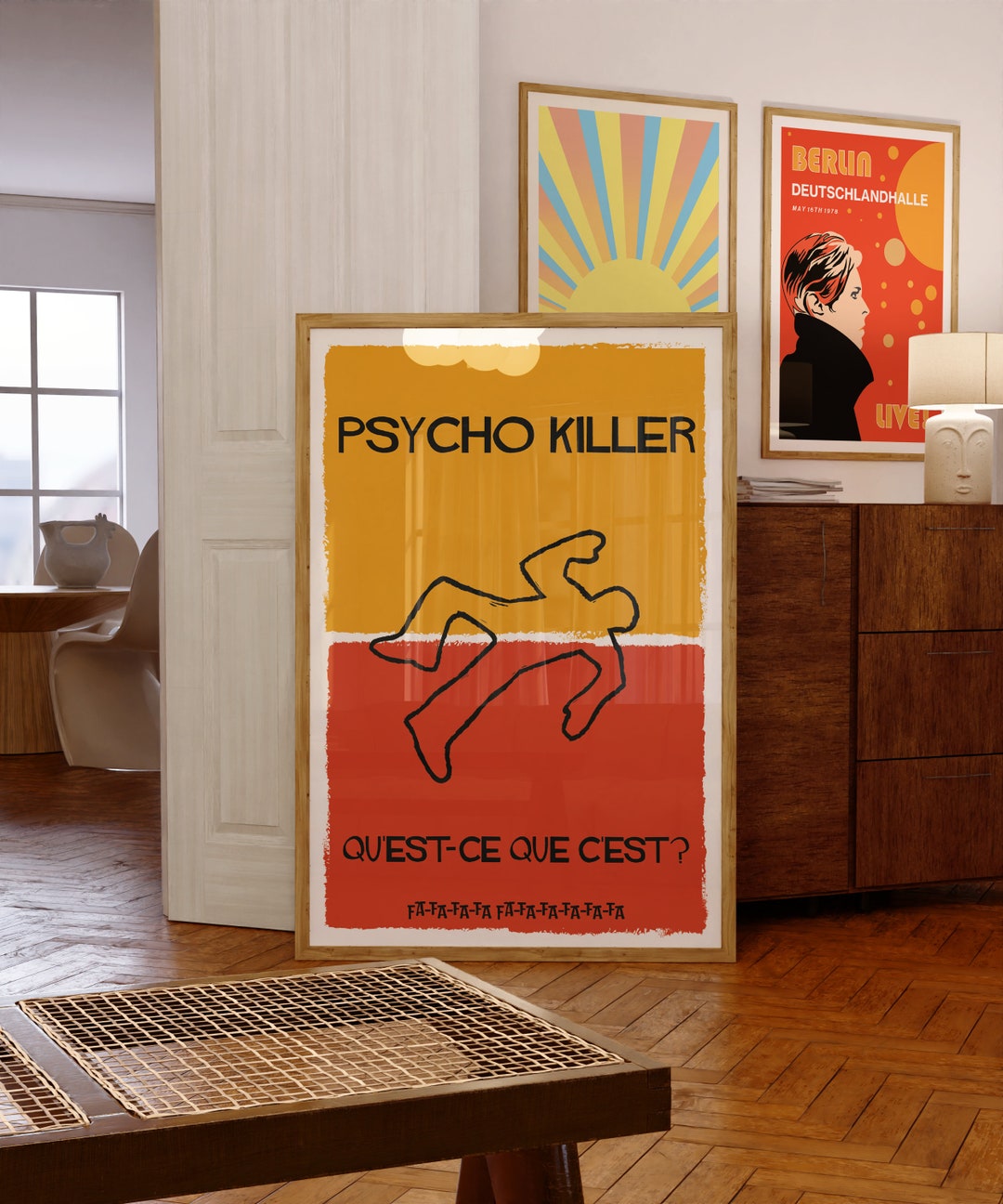 Psycho Killer Poster Song Lyric Art Indie Band Art - Etsy