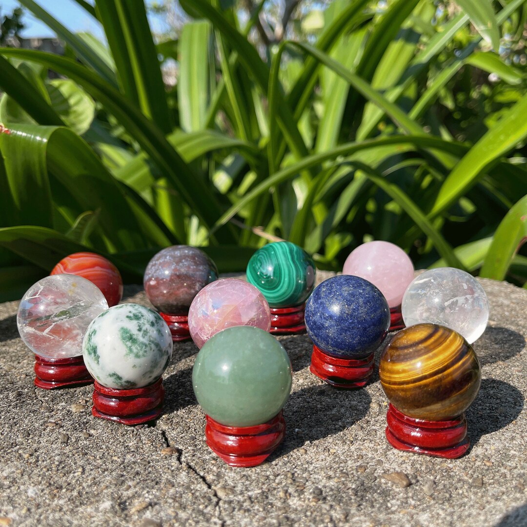 Crystal Sphere Gemstone Sphere Polished Sphere for Crystal - Etsy