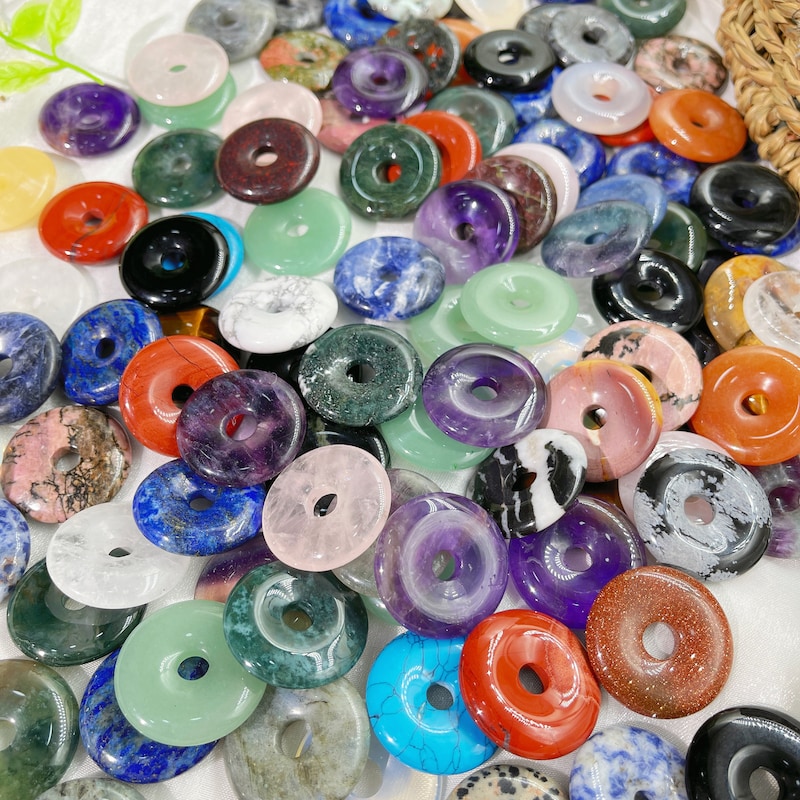 Stone Donut Pendant - Etsy