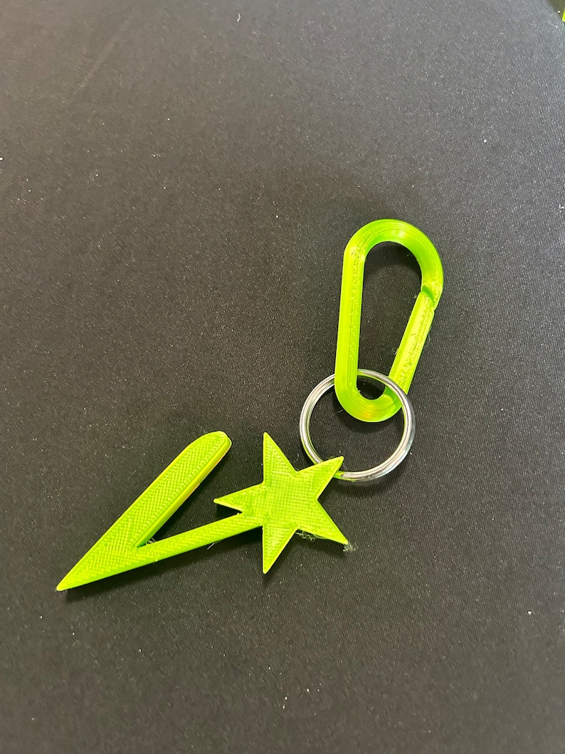 Lizzy Star Logo Keychain. Neon Green. - Etsy