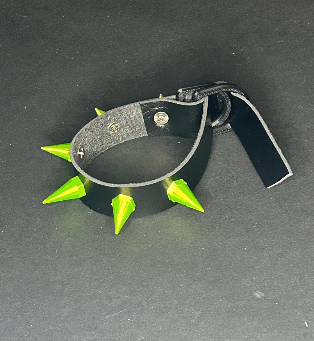 Bracelet With Neon Green Spikes. - Etsy
