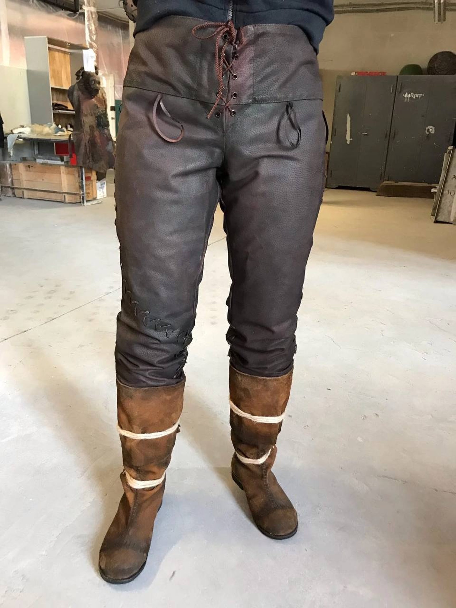 Man's Medieval Leather Pants Ragnar Lothbrok Pants - Etsy