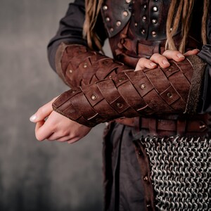 Leather Bracers Fantasy Leather Armor Medieval Ren Faire - Etsy