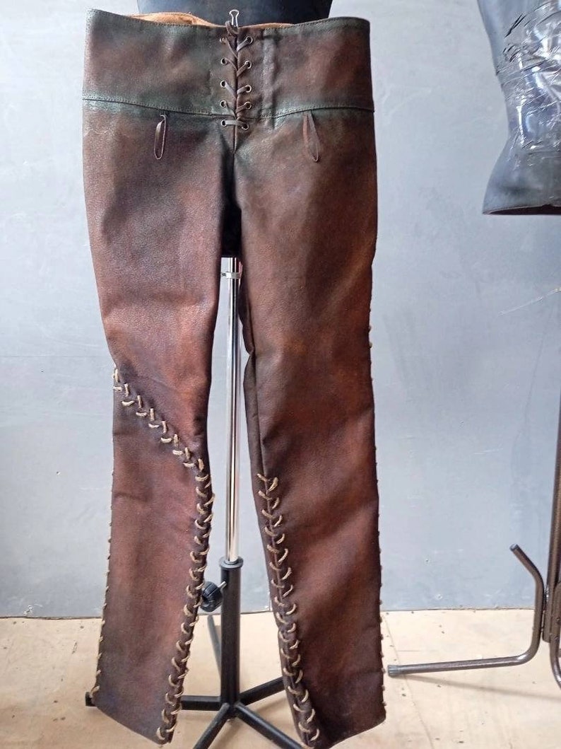 Man's Medieval Leather Pants Ragnar Lothbrok Pants - Etsy