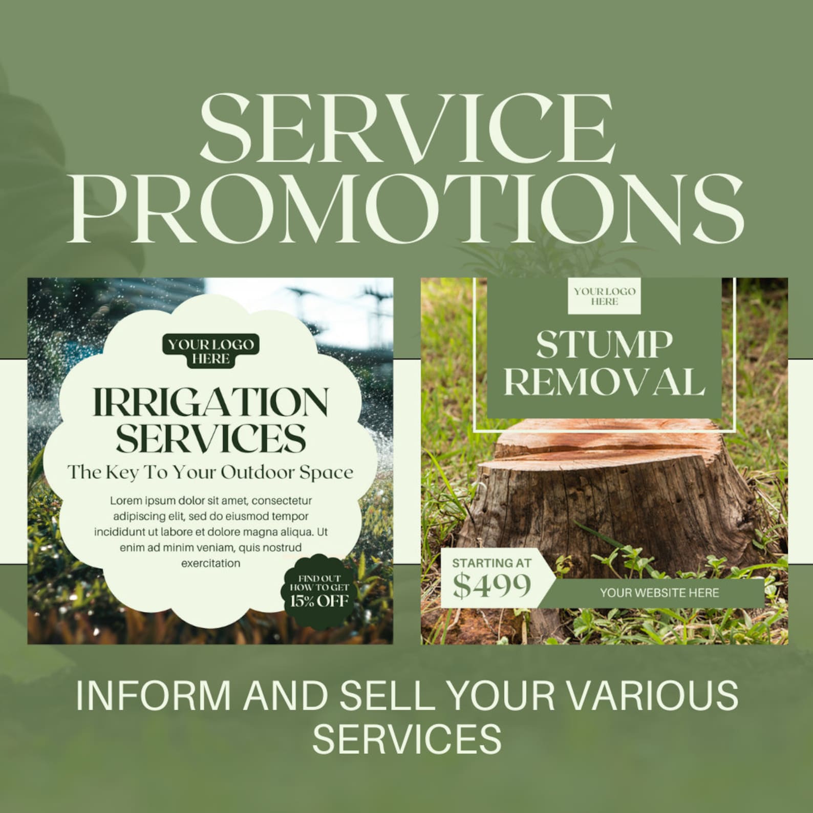 Landscaping Social Media Marketing for CANVA / Gardener Instagram ...