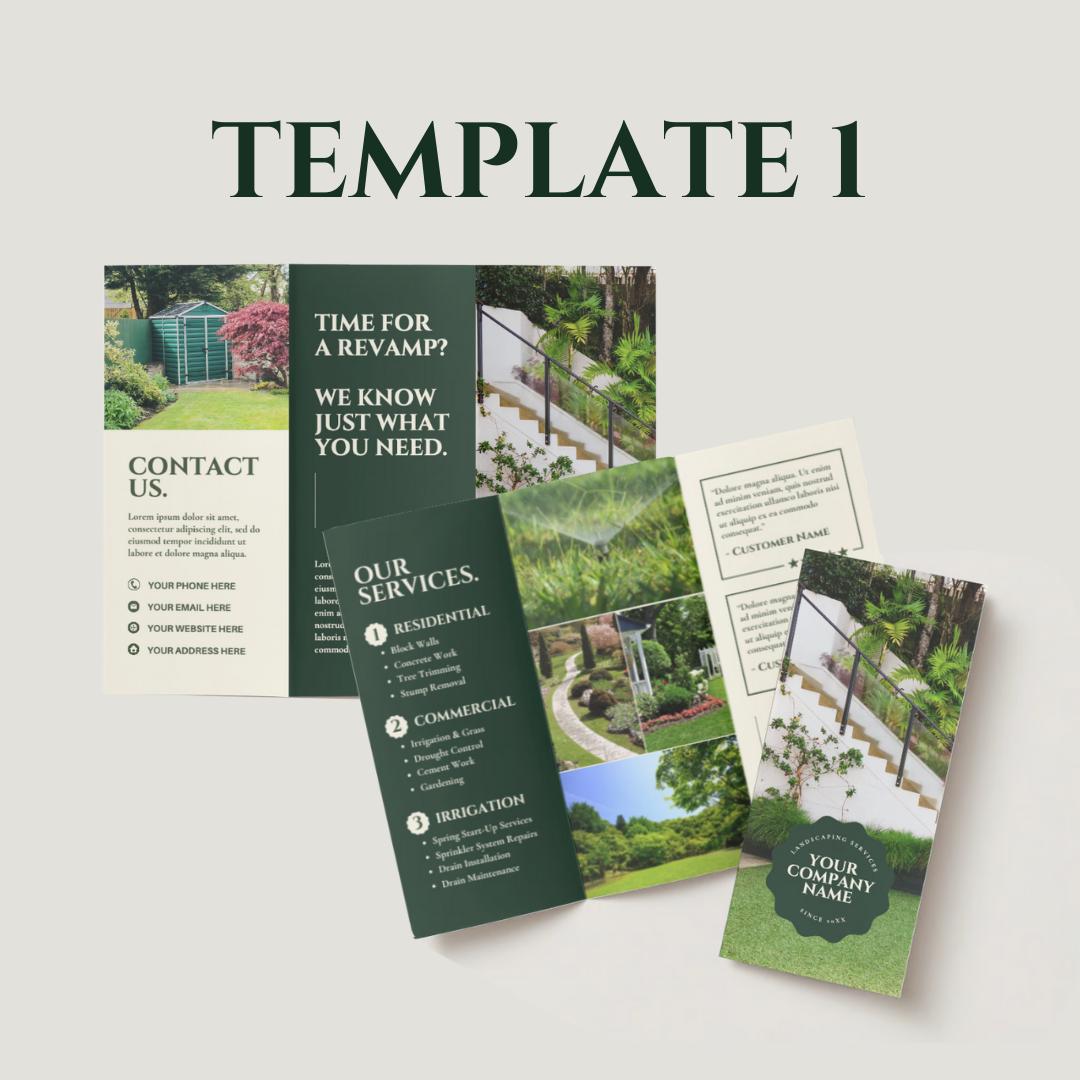 Landscaper Editable Trifold Brochure Templates / Landscaping Business ...