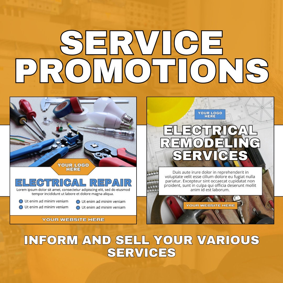 Electrical Services Social Media Marketing for CANVA / Modern Instagram ...