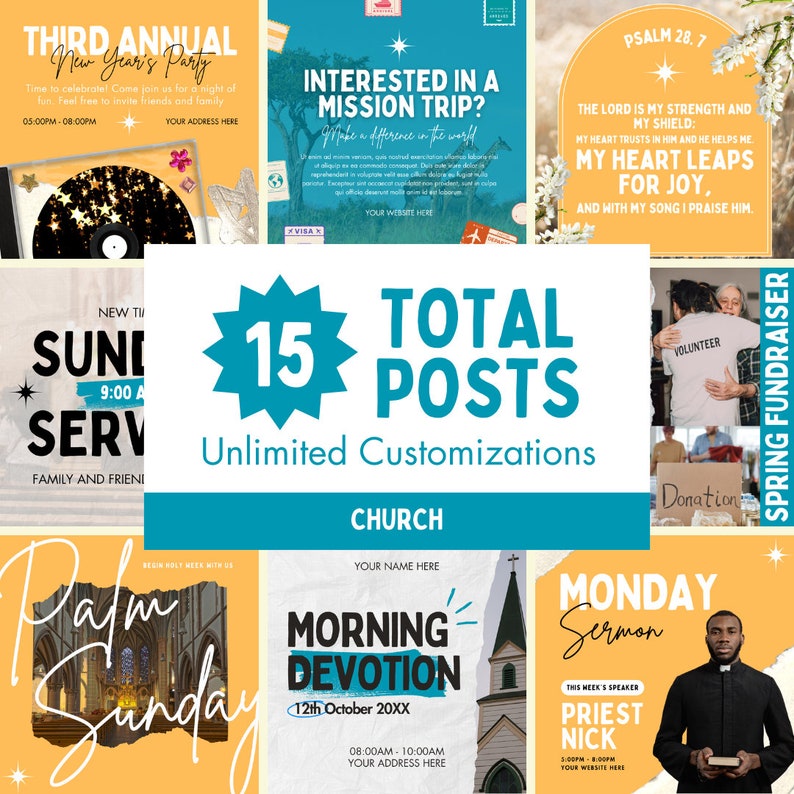 Church Social Media Marketing for CANVA / Community Instagram ...