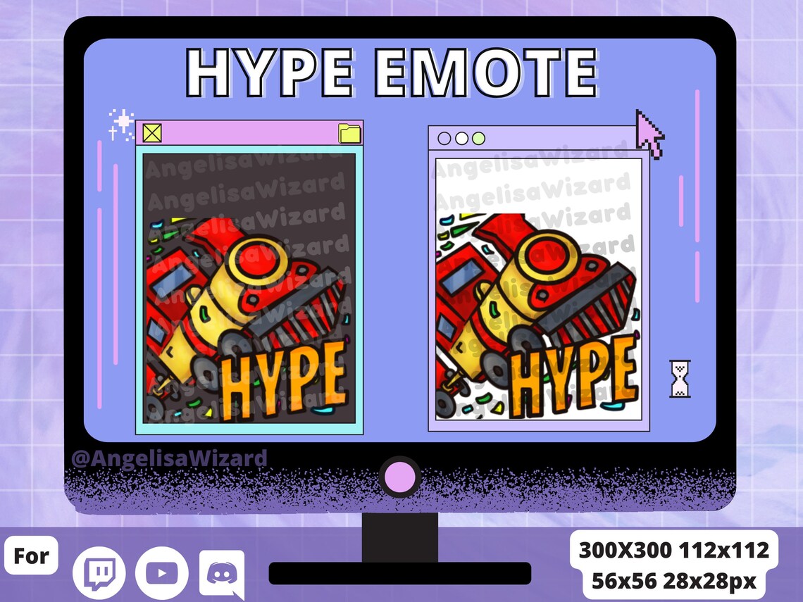 HYPE TRAIN Emote for Twitch Subs / Discord / Youtube Members gifted ...