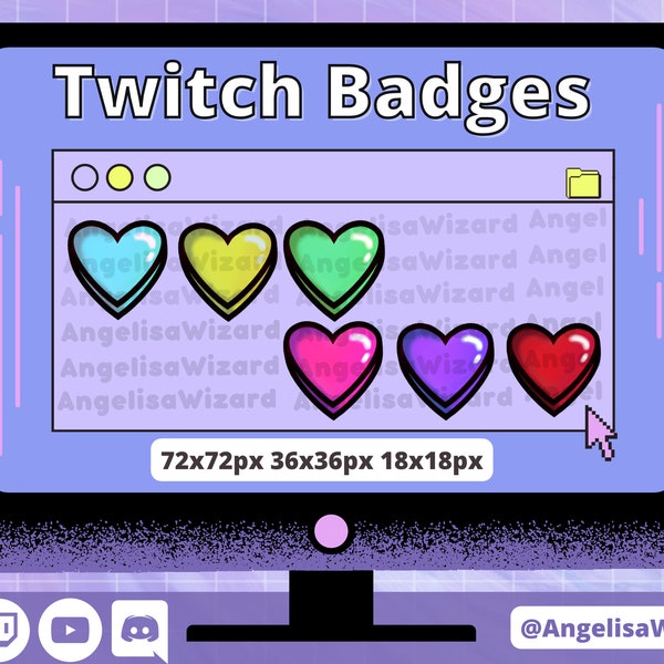 18x18 Twitch Badge - Etsy