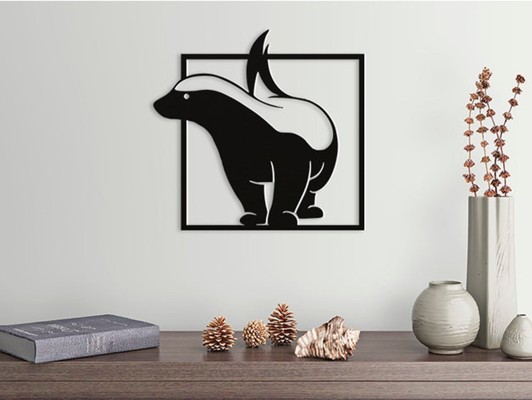 Cute Honey Badger Wall Art Home Decor - Etsy