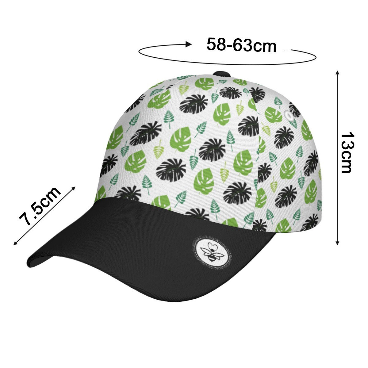 Green Tropical Leaves Peaked Cap - Etsy