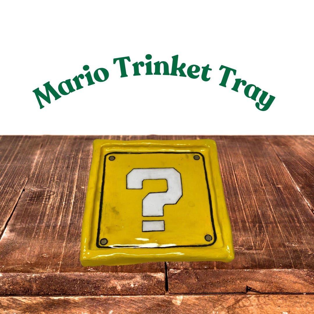 Mario Kart Party Air Dry Clay Trinket Tray Decorative Home Decor Fan ...