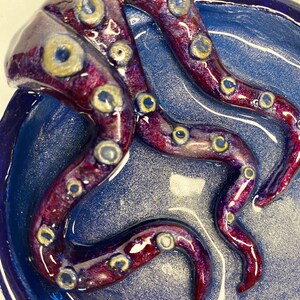 Octopus Trinket Tray Air Dry Clay Jewellery Holder Unique Handpainted ...
