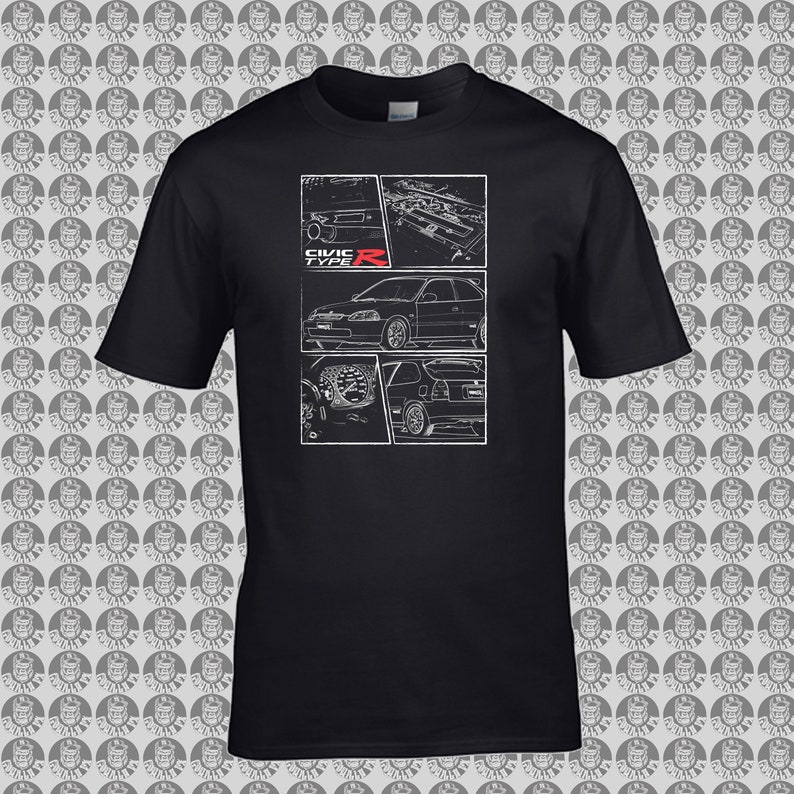 Honda Civic Typer Ek9 Ej Ek JDM Gorillafx Graphic COM Design Men's ...