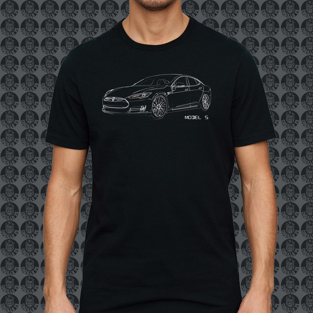 Tesla Model S Plaid EV Teslamotors Fan Car Gorillafx Design Tshirt ...