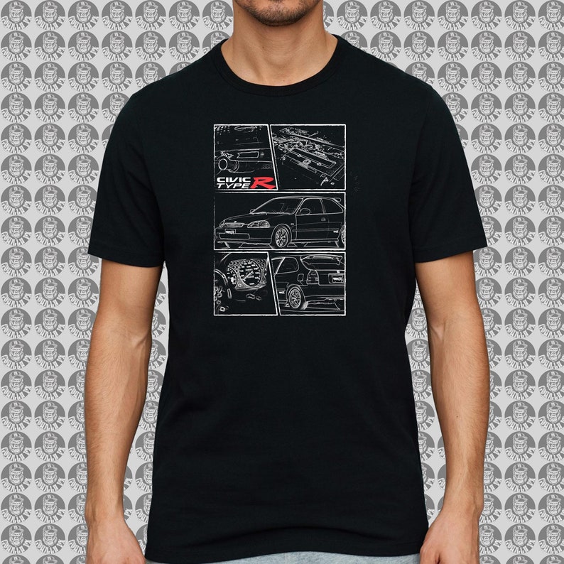 Honda Civic Typer Ek9 Ej Ek JDM Gorillafx Graphic COM Design Men's ...