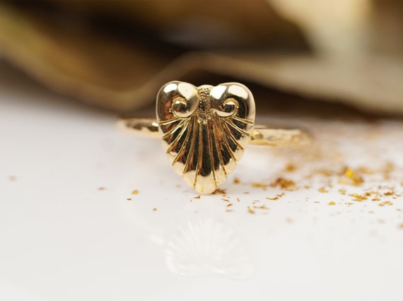 14k Solid Gold Greek Style Ring, Anniversary Gift, So… - Gem