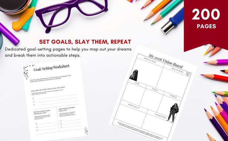 2026 Black Girl Planner: Weekly, Monthly Organizer, Goal Tracker - Etsy