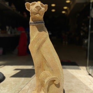 Cheetah Sculpture, Unique Cheetah Sculpture, Modern Animal Statue, Puma ...