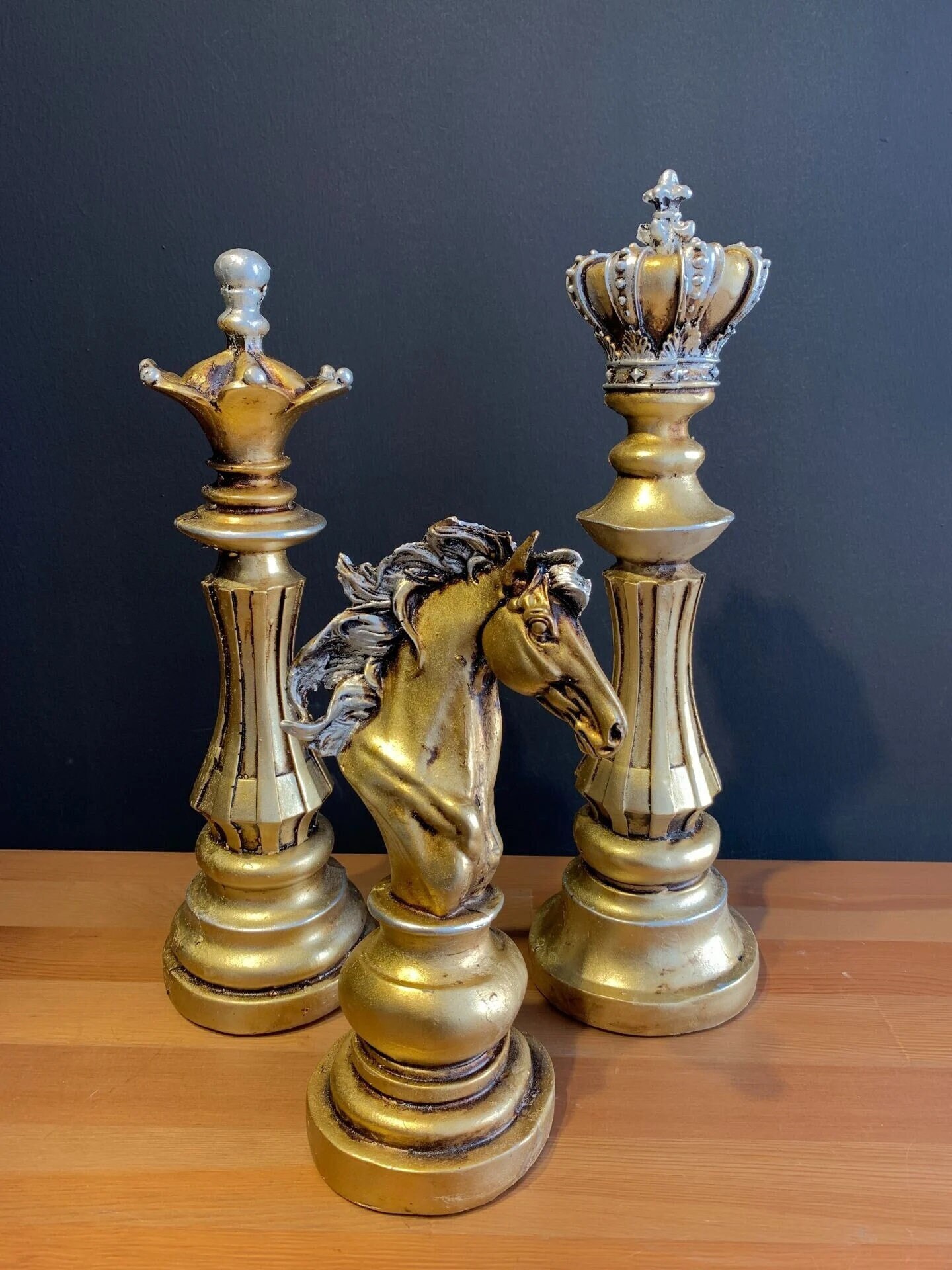 Chess Set Sculpture, Chess Figures, Handmade Art, Large Chess Sculpture ...