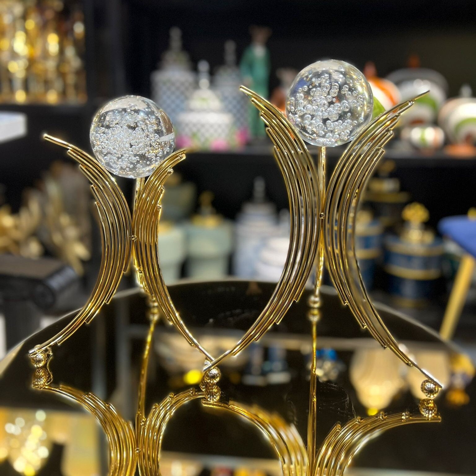 Decorative Crystal Ball Stand, Home Gift Trinket, Modern Luxury Decor ...