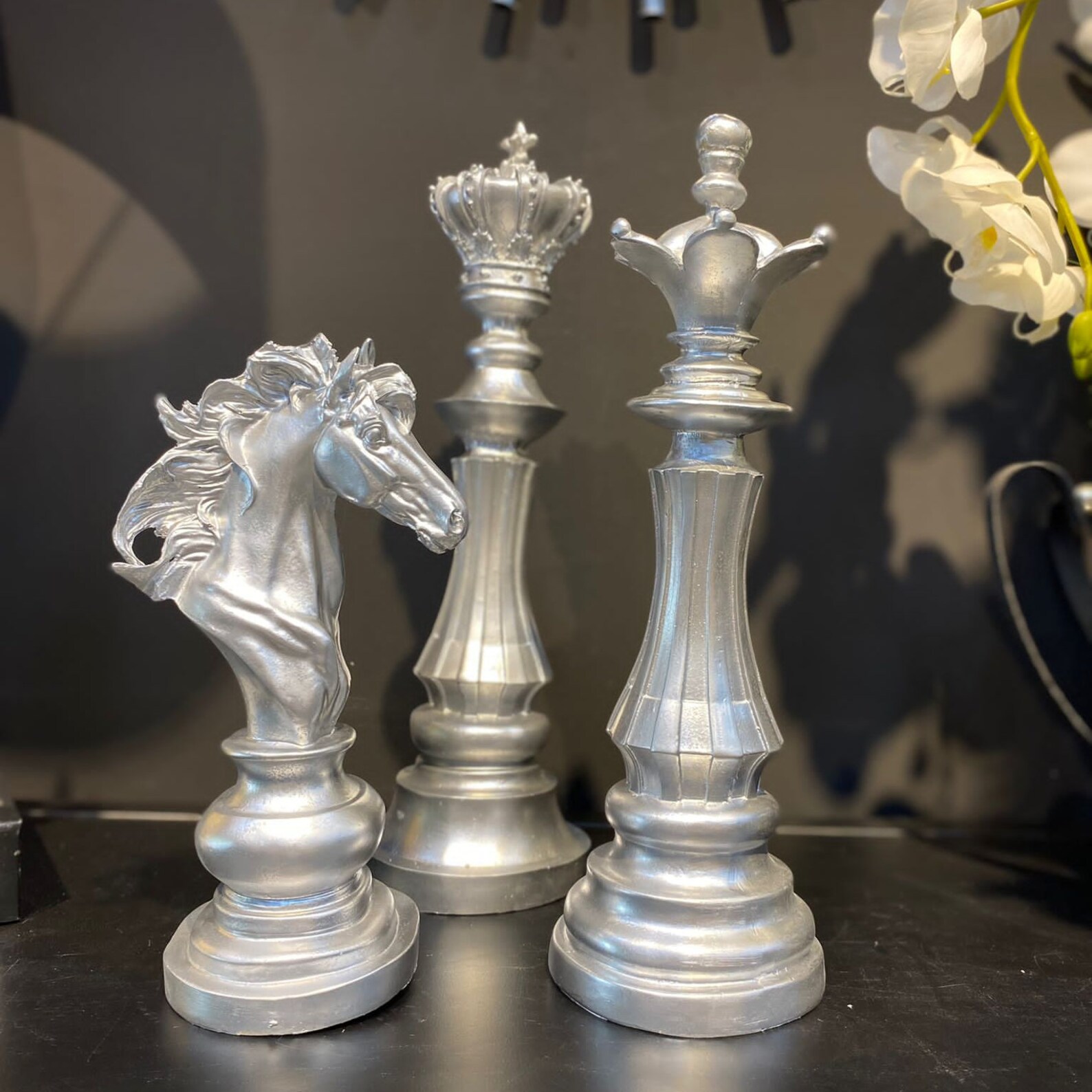 Chess Set Sculpture, Chess Figures, Handmade Art, Large Chess Sculpture ...