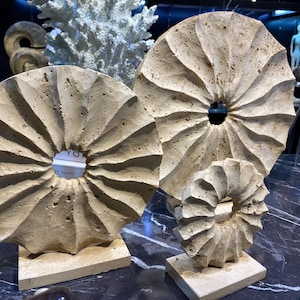 Travertine Modern Decor Set: Luxury Abstract Tabletop Art - Etsy