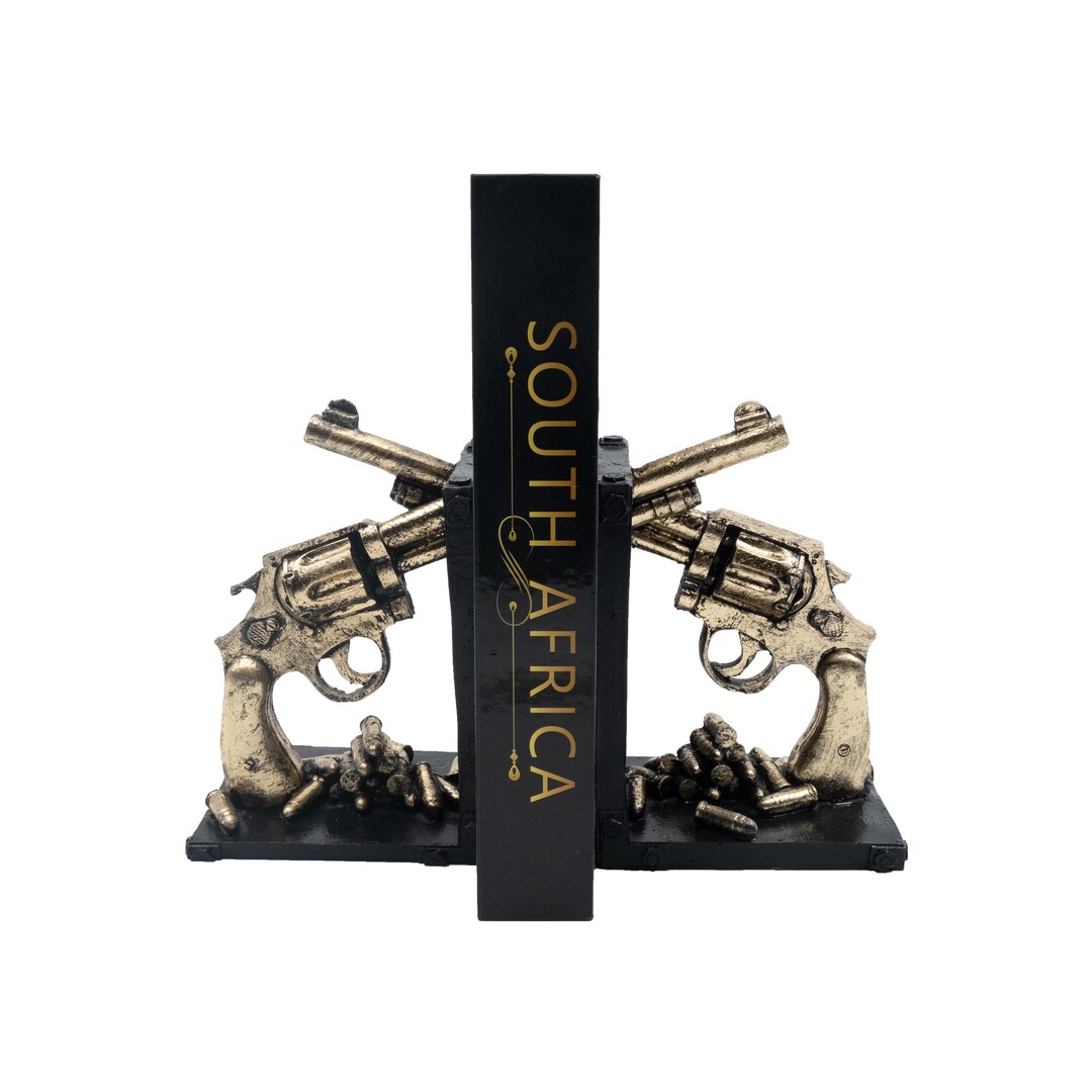 Gun Shaped Bookends, Gun Bookends, Gun Shaped Bookshelf, Decorative ...