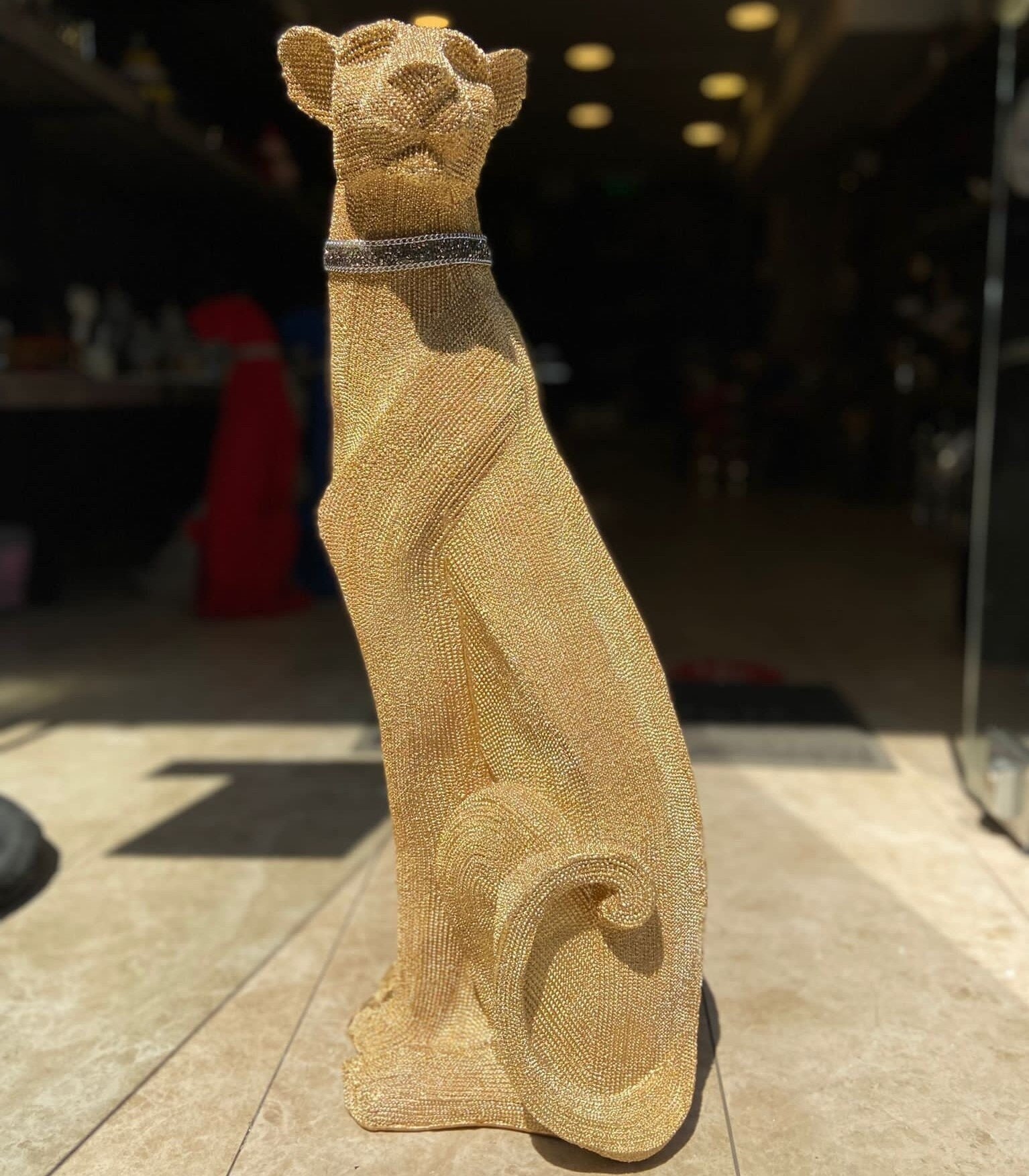 Cheetah Sculpture, Unique Cheetah Sculpture, Modern Animal Statue, Puma ...