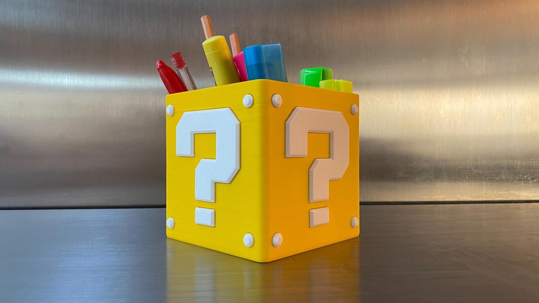Super Mario Pen Holder, 3D Printed Pen Holder, Cute Gift for Kids' Room ...