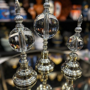 3 Sets of Metal Sphere, Luxury Metal Crystal Ball, Transparent Sphere ...