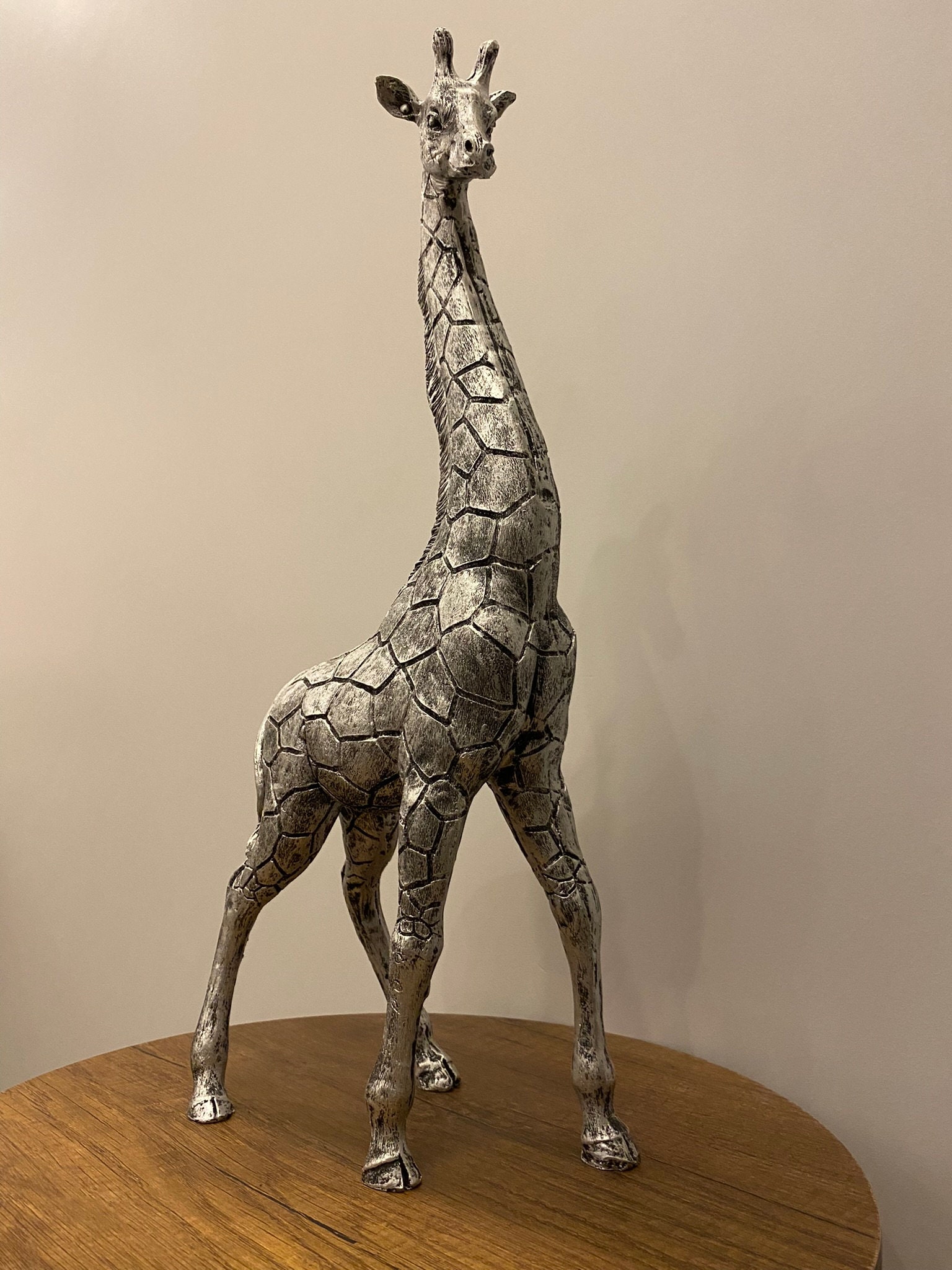 Giraffe Sculpture, Silver Giraffe, Anniversary Gift, Giraffe Statue ...