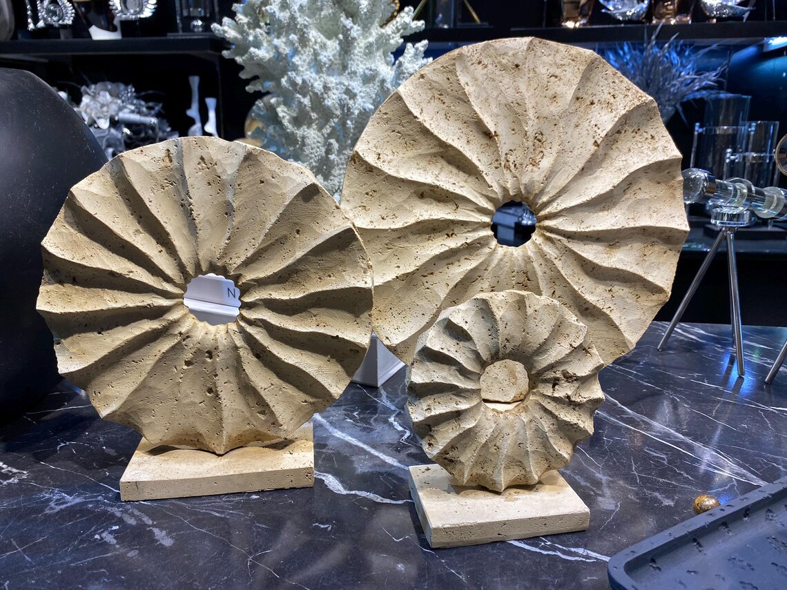 Travertine Modern Decor Set: Luxury Abstract Tabletop Art - Etsy