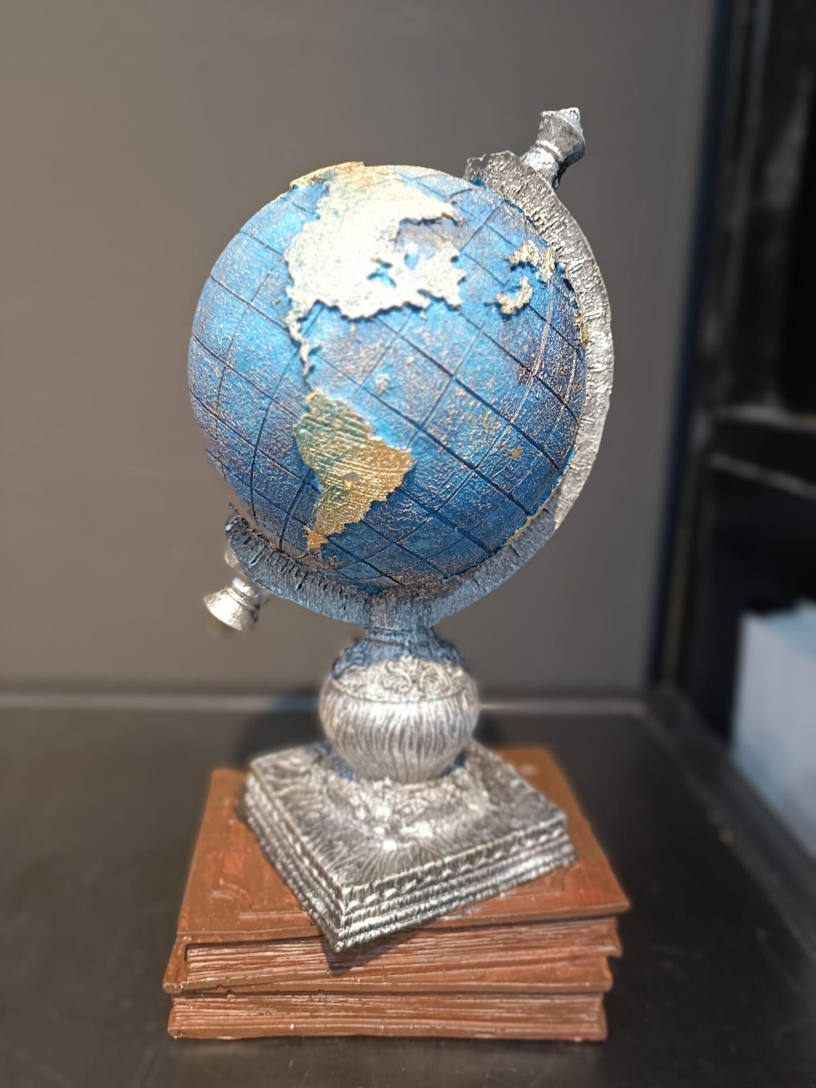 Globe Sculpture, World Statue, World Decor for Desk, Handmade Gift ...